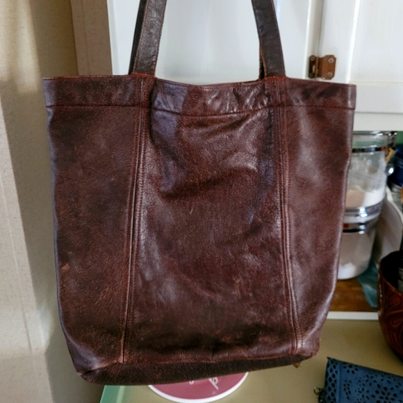 None | Bags | Distressed Leather Bag | Poshmark